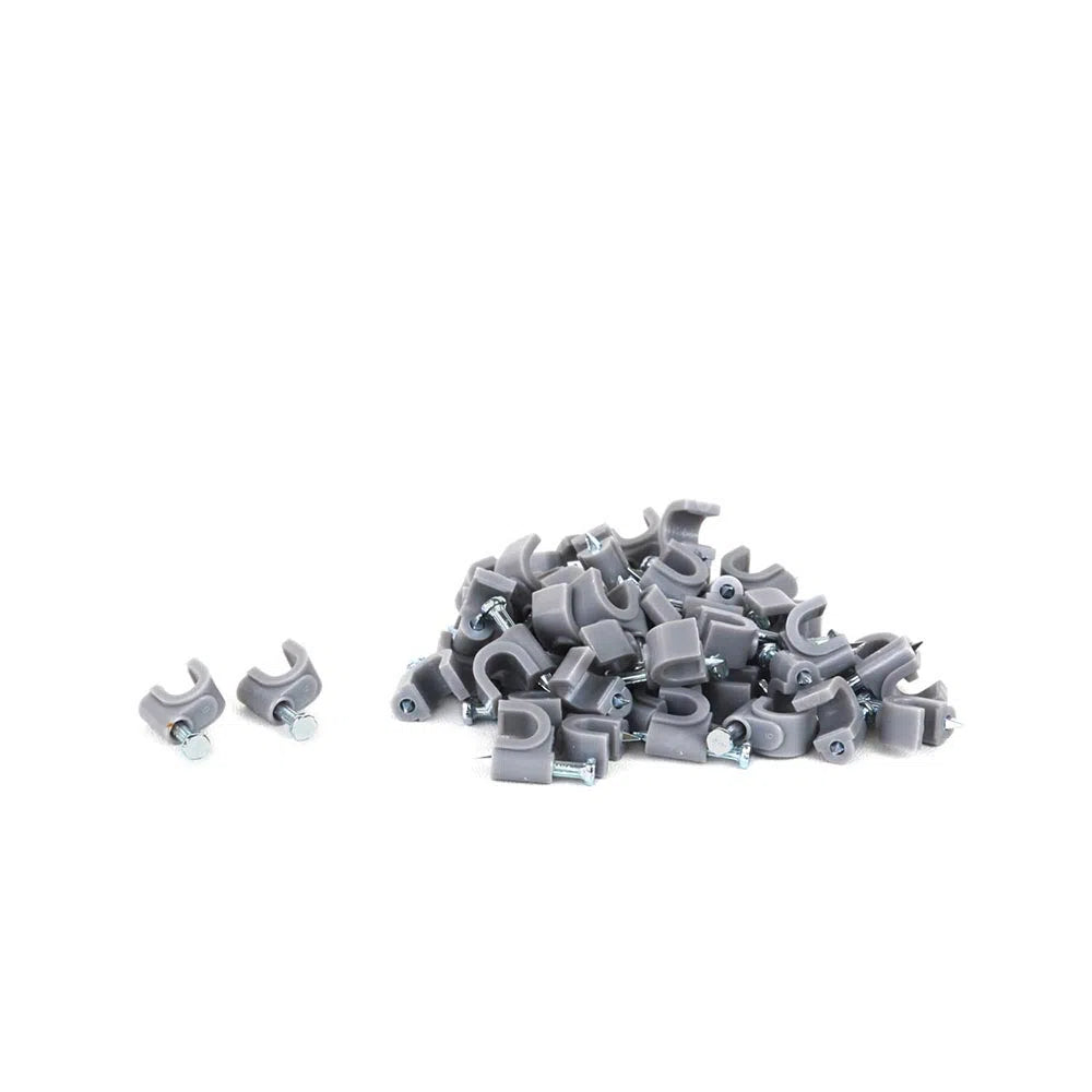 GRAPA P/CABLE RECTA 6MM ( X 100 PCS) PLOMO – Ferropolis PERU