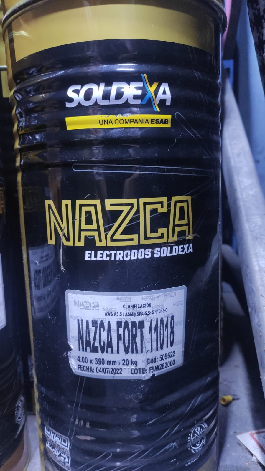 ELECTRODO TENACITO NAZCA 11018-G 1/8" X KG – Ferropolis PERU