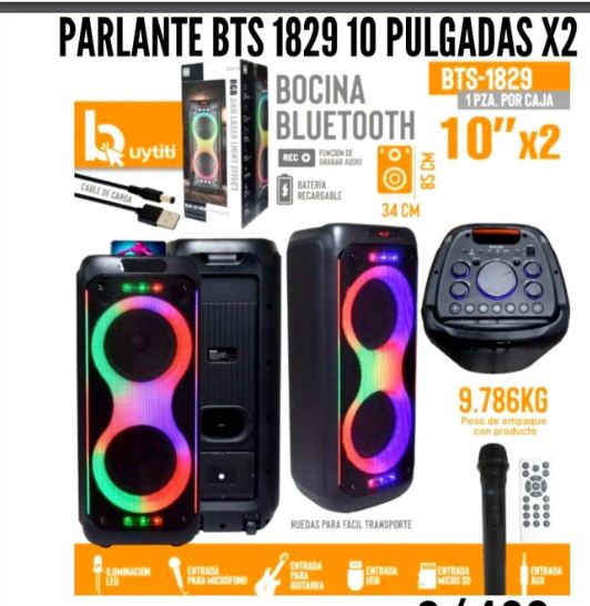 PARLANTE BTS 1829 10" BLUETOOTH – Ferropolis PERU
