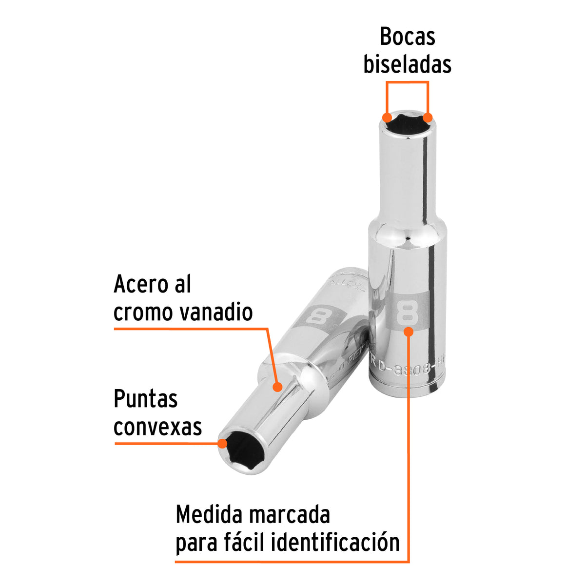 DADO TUBULAR HEXAGONAL ENCASTRE 3/8 "8mm" TRUPER – Ferropolis PERU