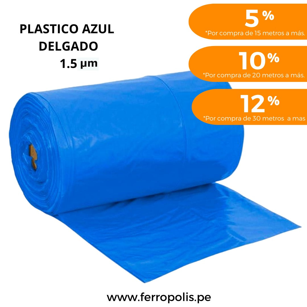 PLASTICO AZUL DELGADO 1.5 μm ( X metro) – Ferropolis PERU