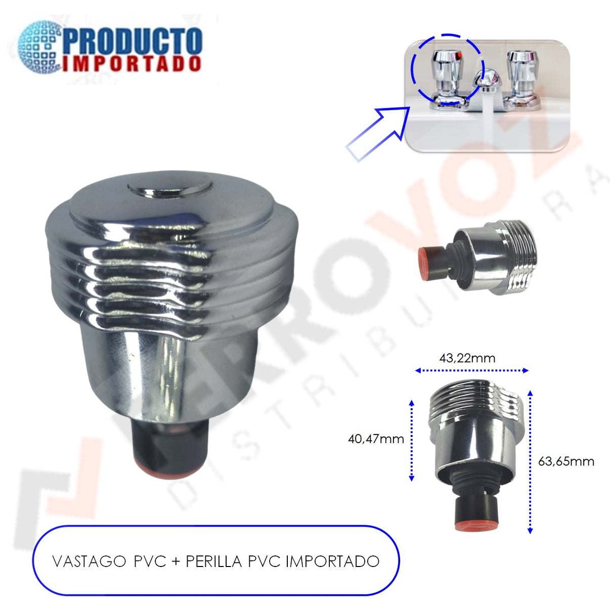 VASTAGO PVC + PERILLA PVC IMPORTADO – Ferropolis PERU