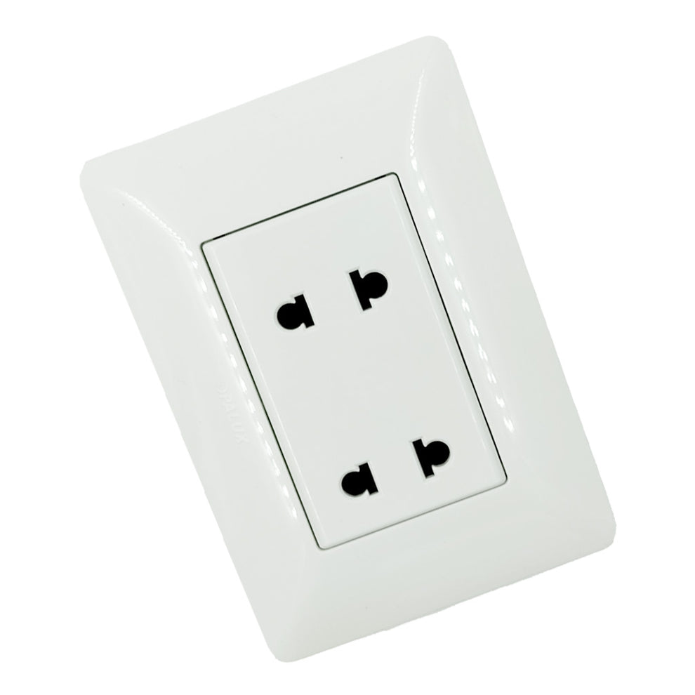 TOMACORRIENTE DOBLE P/EMPOTRAR LUXURY – Ferropolis PERU