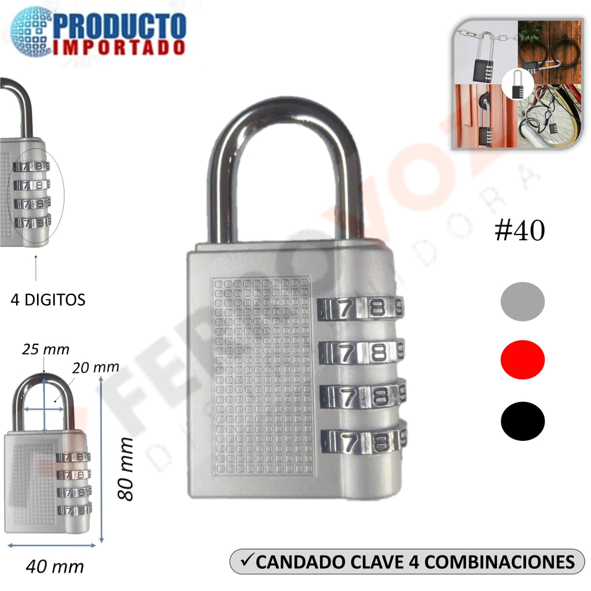 CANDADO CLAVE 40mm – Ferropolis PERU