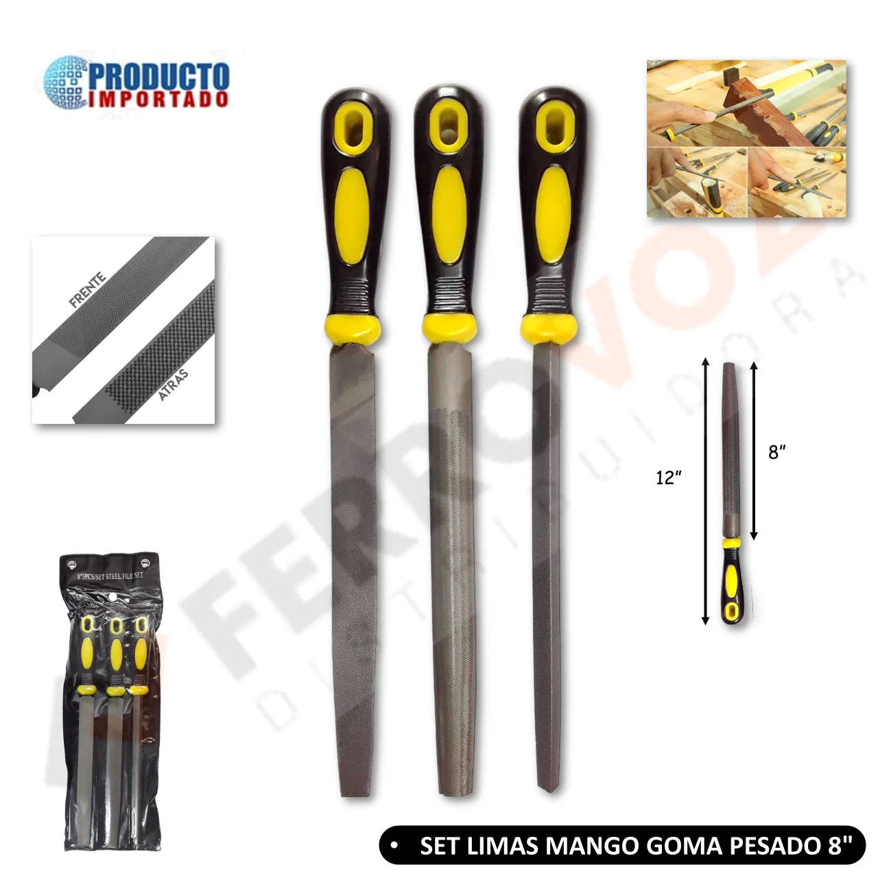 SET LIMAS MANGO GOMA PESADO 8" (3 PCS) – Ferropolis PERU