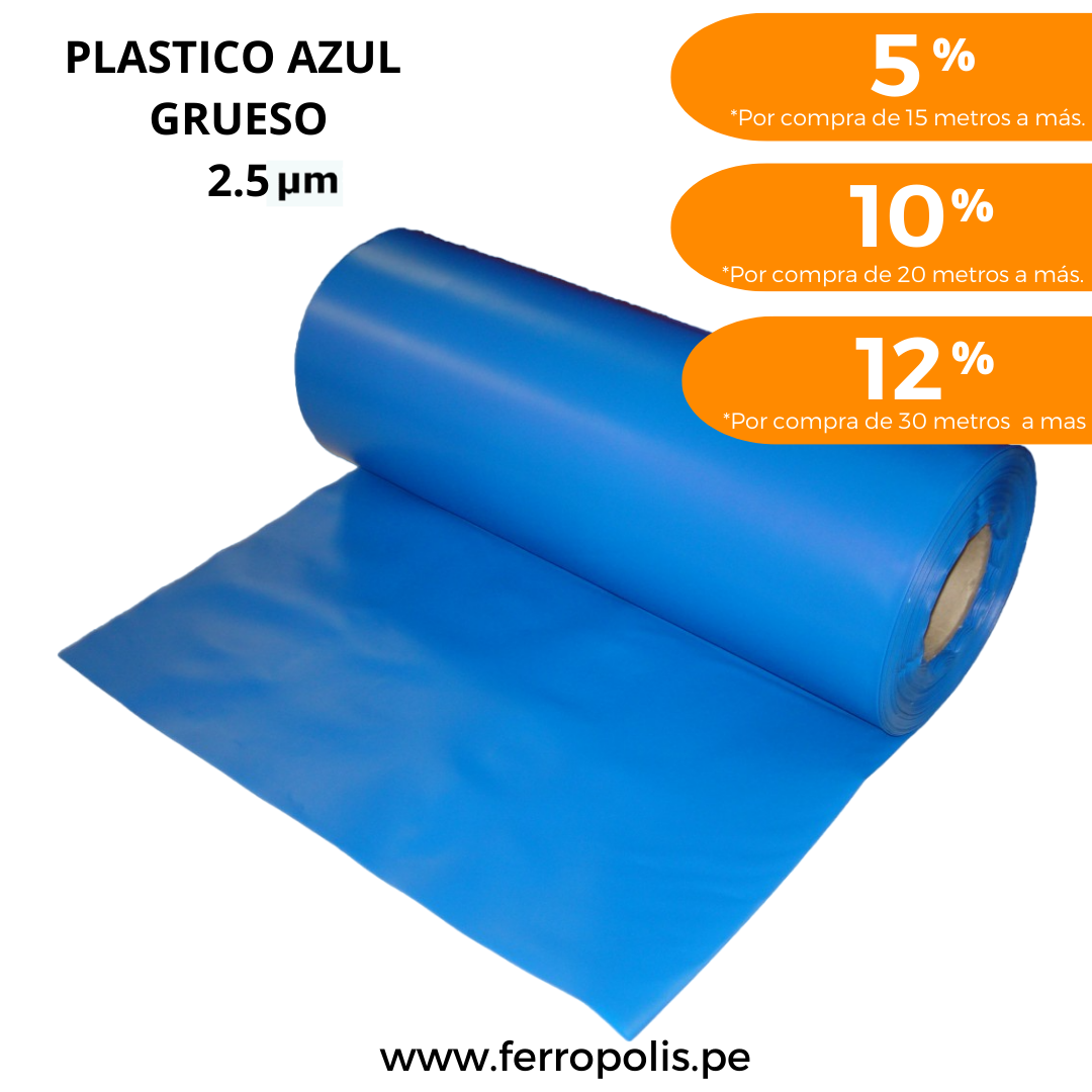 PLASTICO AZUL GRUESO 2.5 μm ( X metro) – Ferropolis PERU