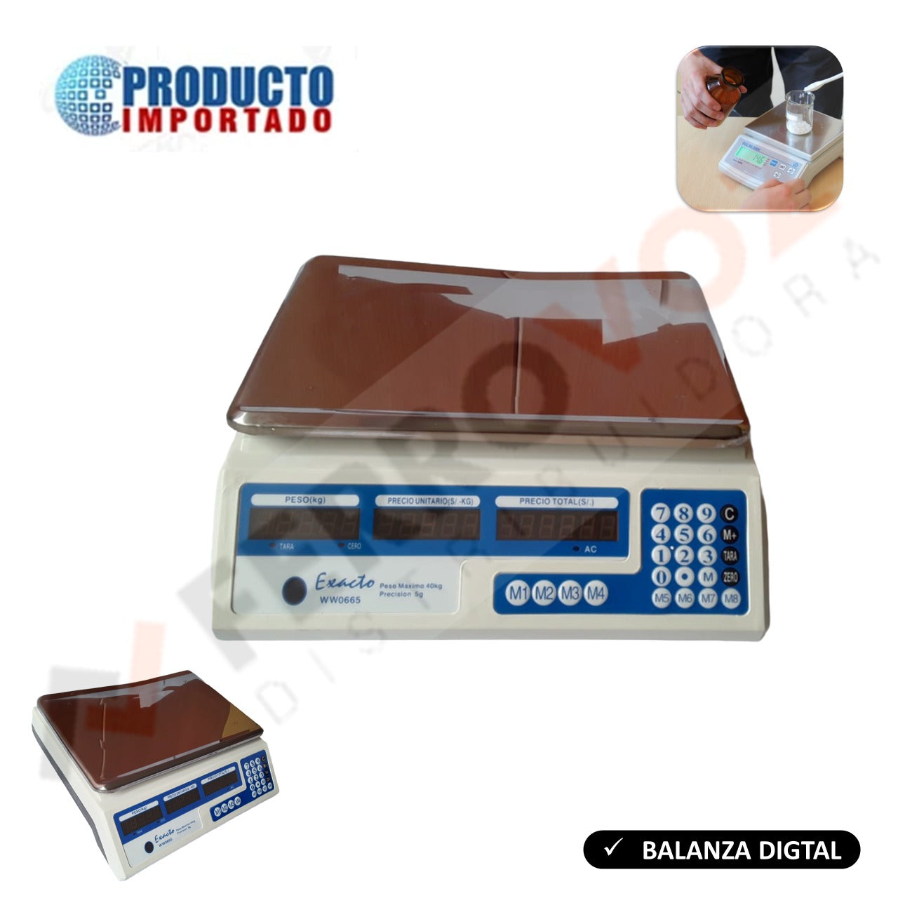 BALANZA DIGITAL MESA 40KG RECARGABLE – Ferropolis PERU