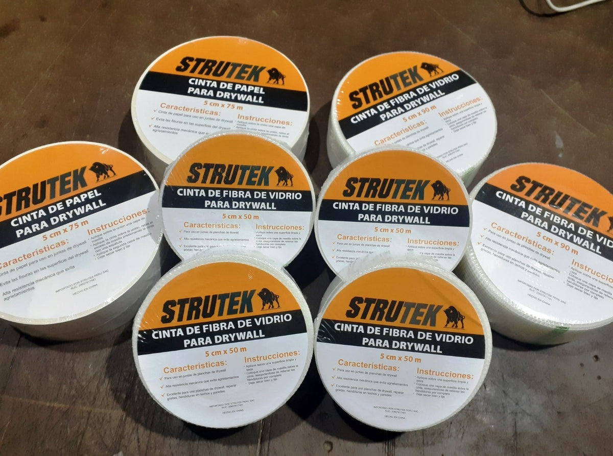 CINTA PAPEL P/DRYWALL 5CM X 75M "STRUTEK" – Ferropolis PERU
