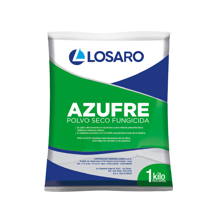 AZUFRE POLVO 1KG "COMERCIAL" – Ferropolis PERU