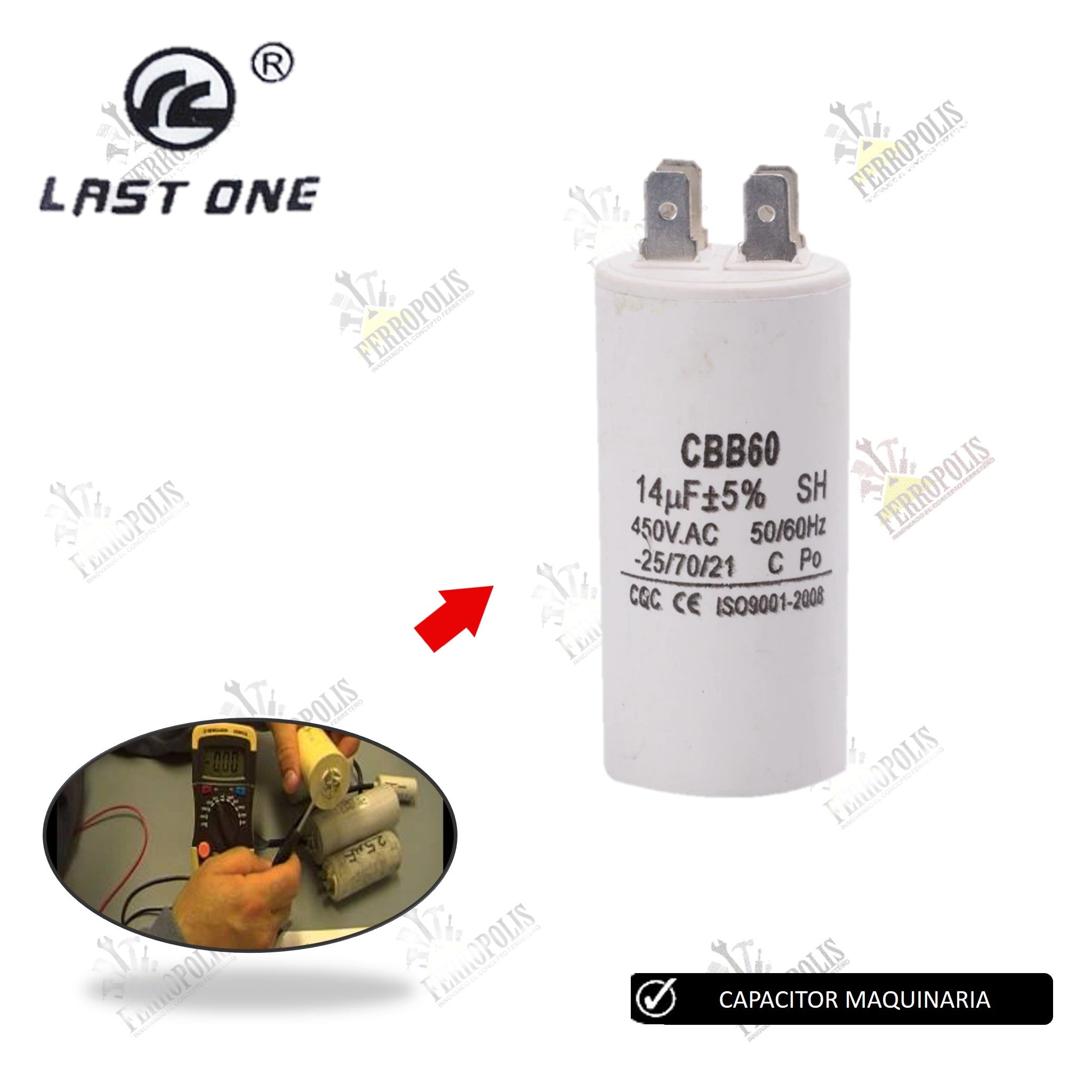 CAPACITOR MAQUINARIA 16 UF – Ferropolis PERU