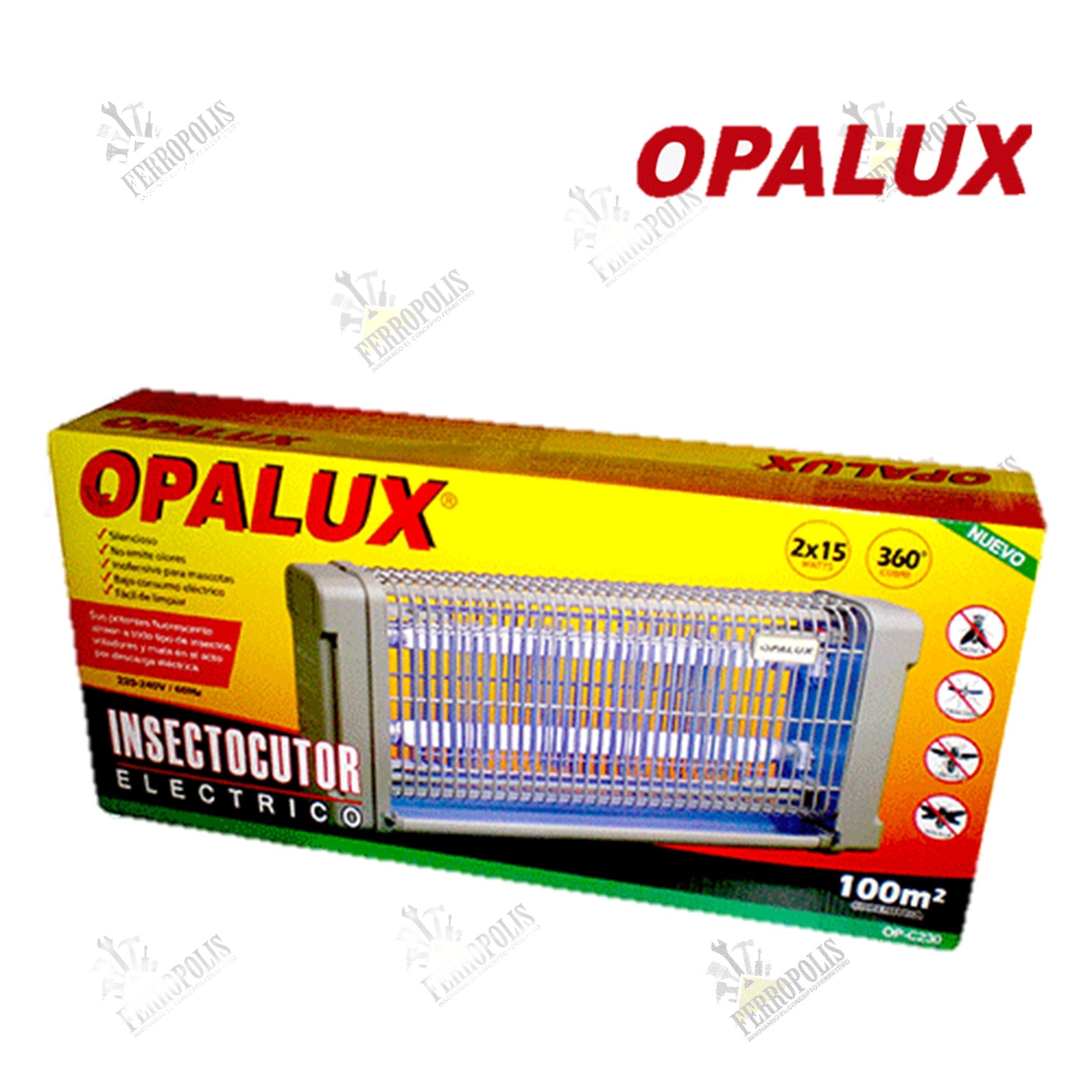 INSECTOCUTOR BARRA 30W 100M2 "OPALUX" – Ferropolis PERU