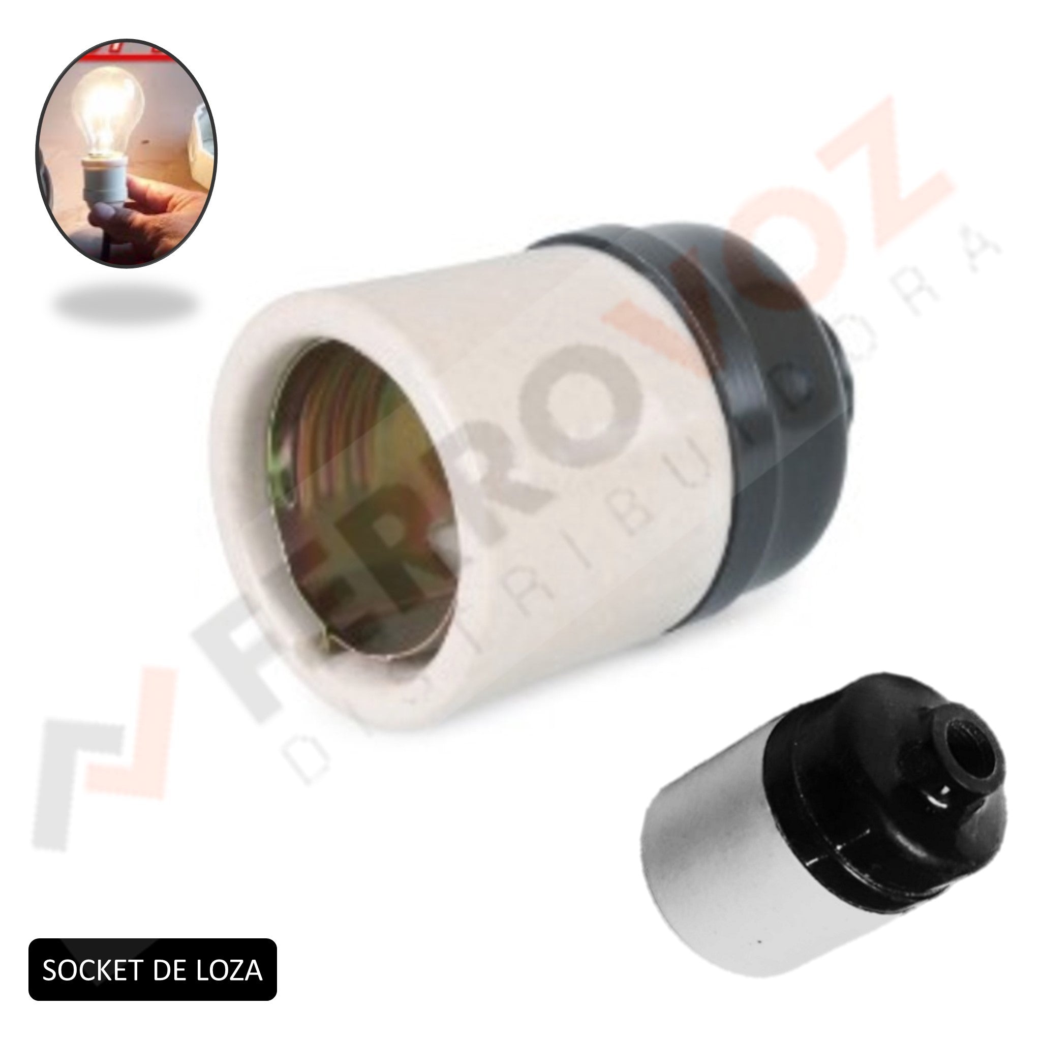 SOCKET COLGANTE LOZA MARFIL E-27 – Ferropolis PERU