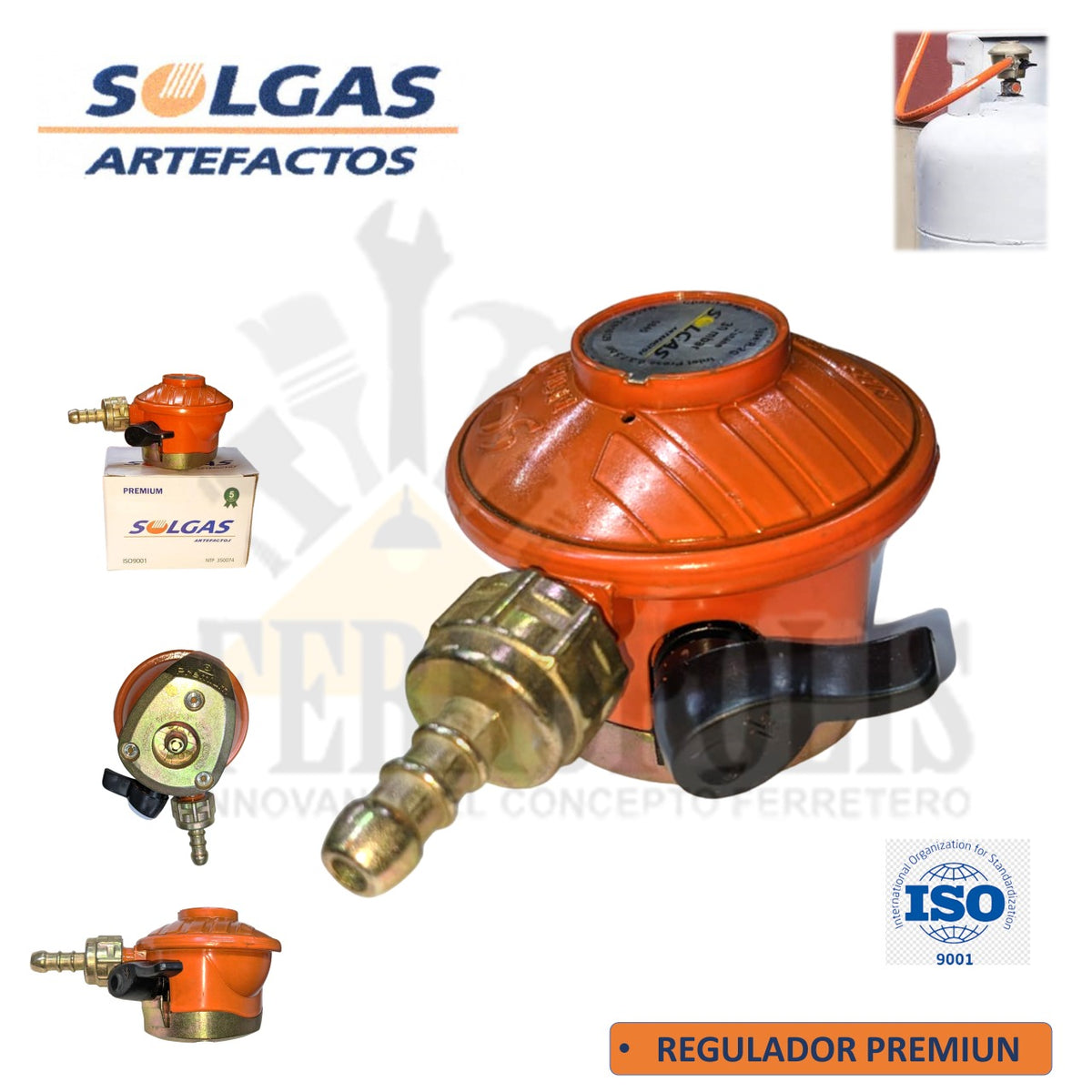 VALVULA GAS PREMIUN "SOLGAS" BAJA PRESION 350074 – Ferropolis PERU
