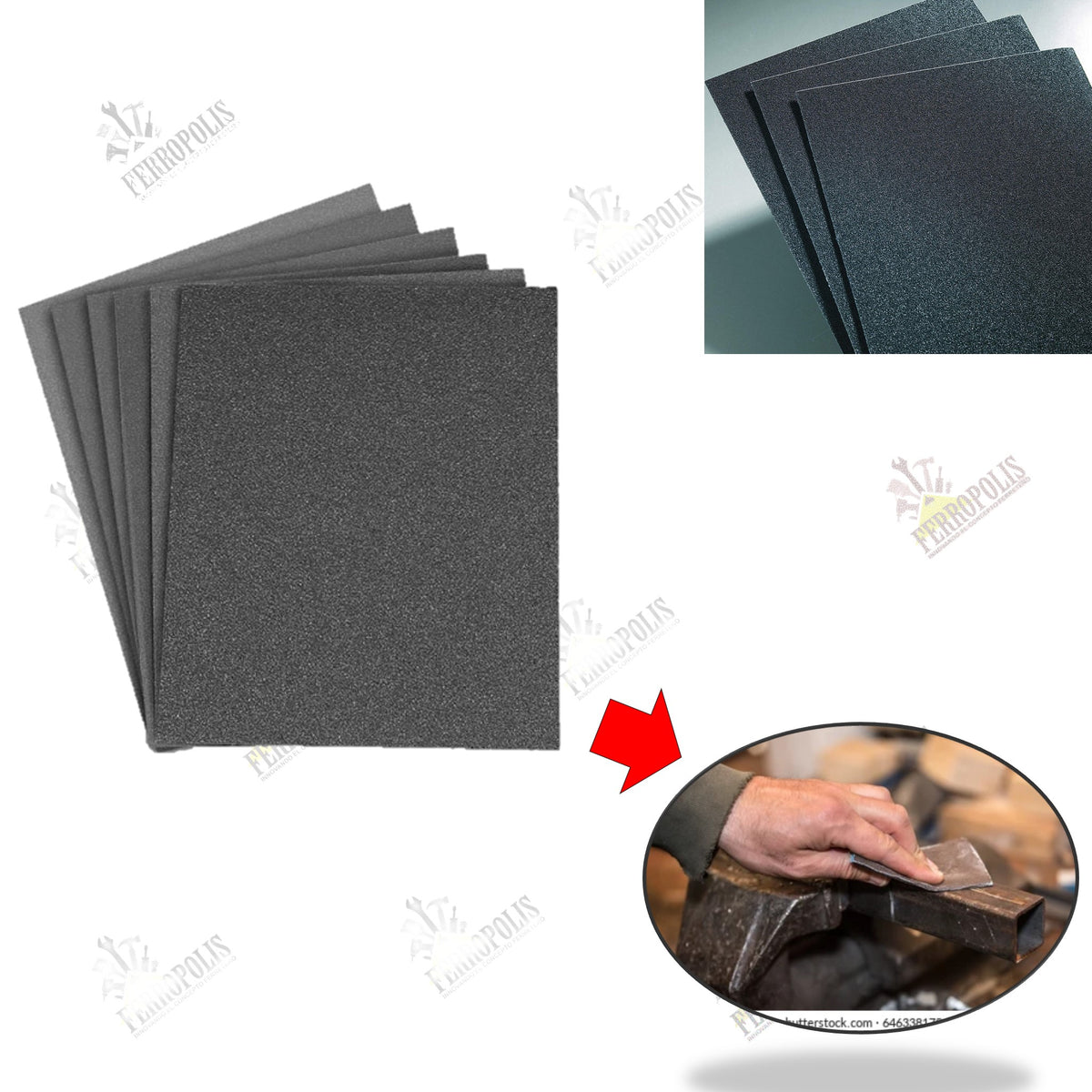 LIJA METAL # 180 USO RUDO ( X UND ) – Ferropolis PERU