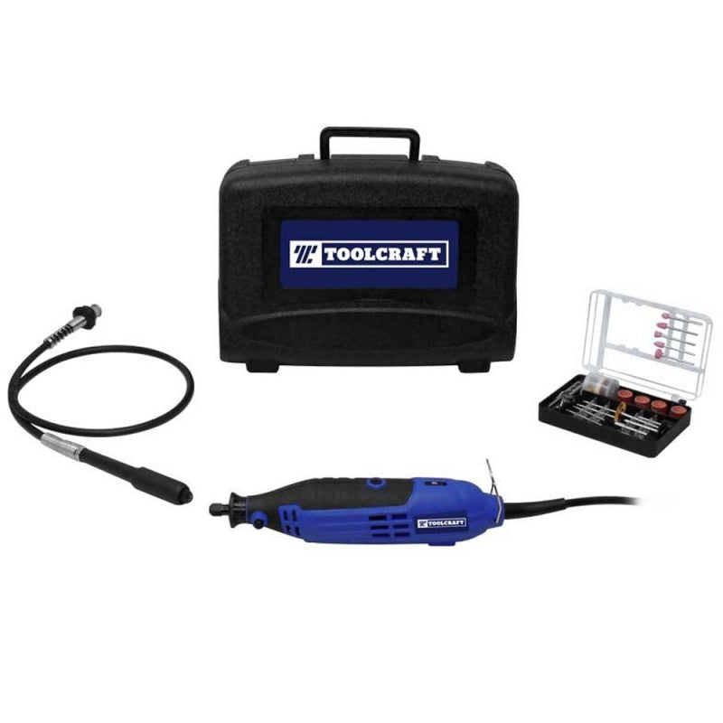 MINI TORNO 1/8" 150W + 40PCS "TOOLCRAFT" – Ferropolis PERU