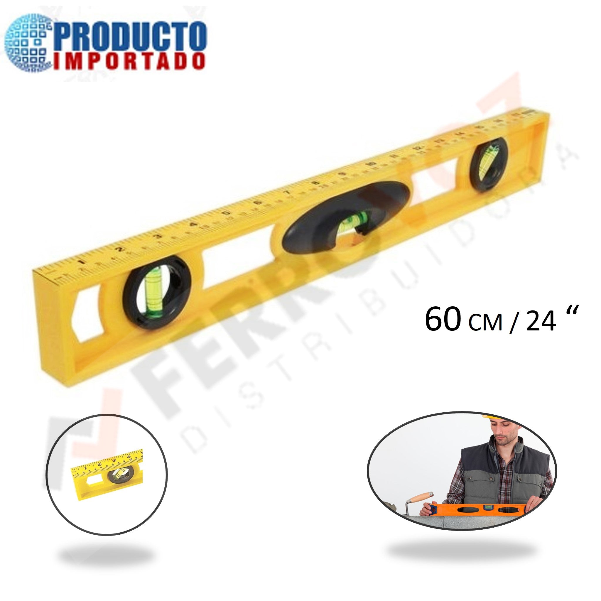 NIVEL PLASTICO 60CM/24" – Ferropolis PERU